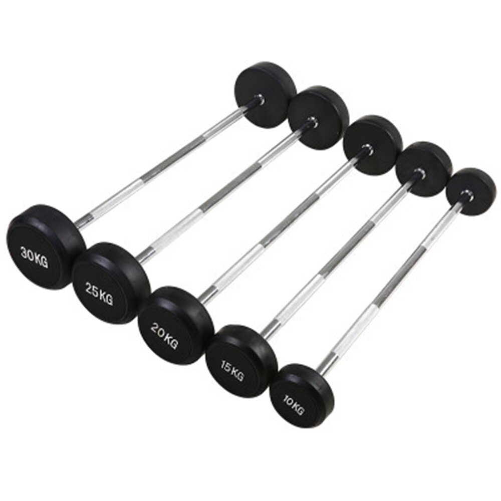 15kgFixed rubber barbell suit fitness home barbell... – Vicedeal