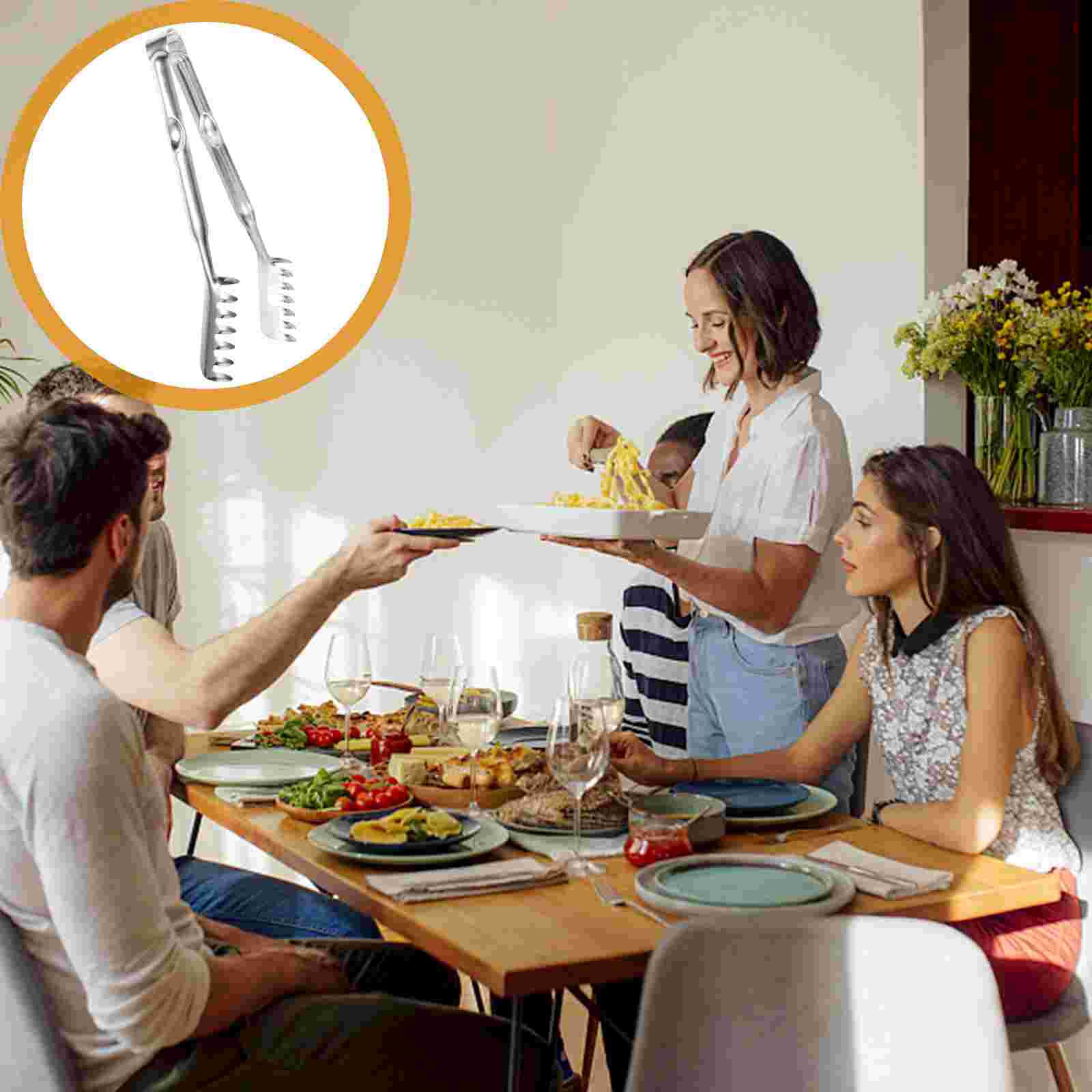 2Pcs Practical Food Tongs Kitchen Tongs Stainless ... – Grandado