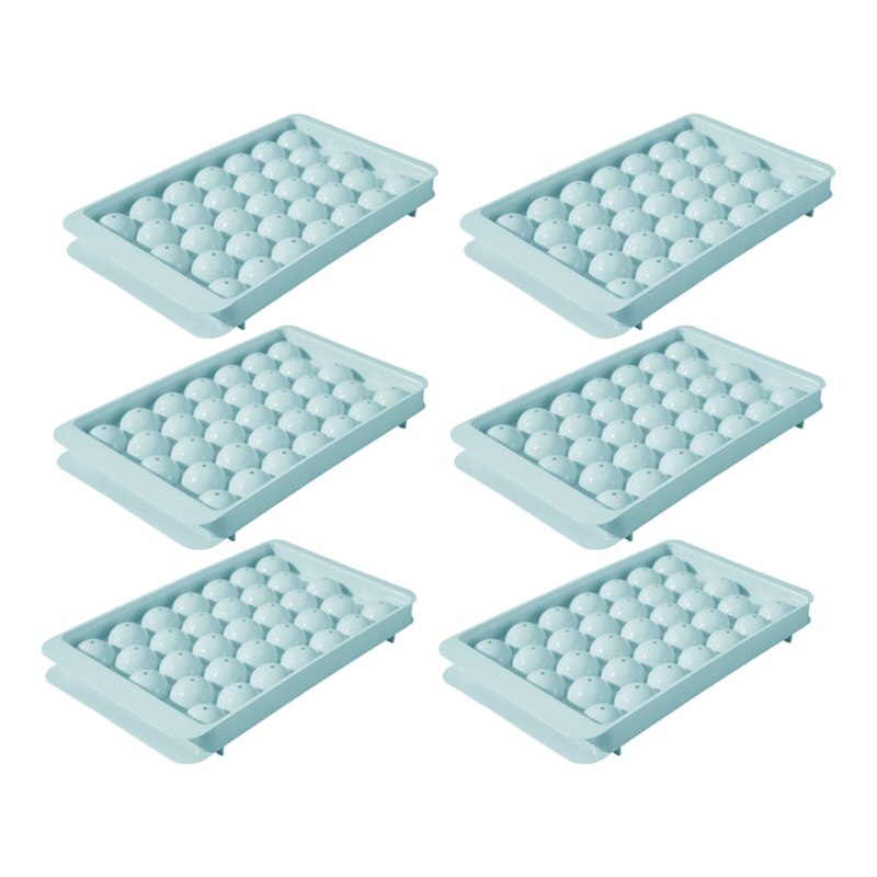 6 Pack Round Ice Cube Tray with Lid,Ice Ball Maker... – Grandado