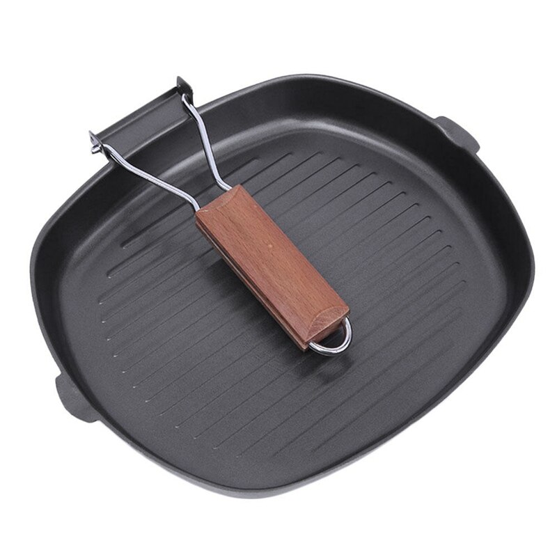 Non-Stick Frying Pan Wooden Handle Foldable Kitche... – Grandado