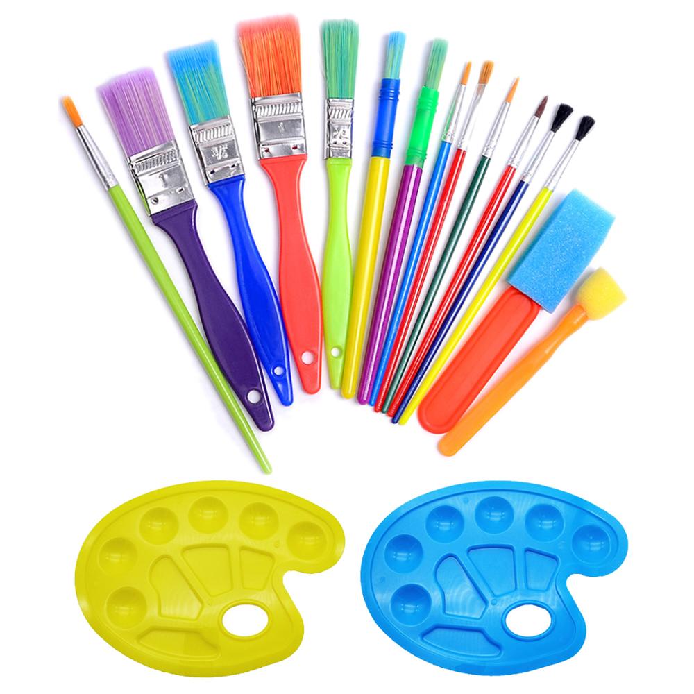 Children Painting Tool Kits 15pcs Art Paint Brushe... – Grandado