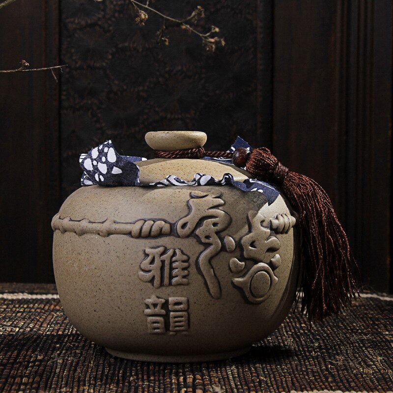 Ceramic Tea Caddy Dehua Handmade Stoneware Old Roc... – Grandado