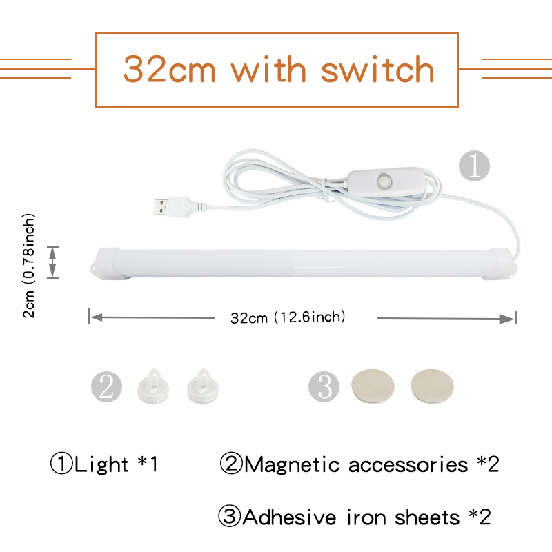 Desk light Magnetic reading lamp USB Dormitory LED... – Grandado