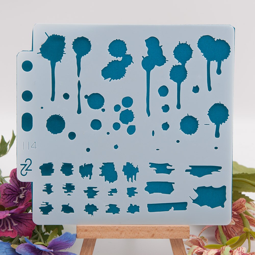 13cm 5.1" Ink Spot Dot DIY Layering Stencils Wall ... – Vicedeal