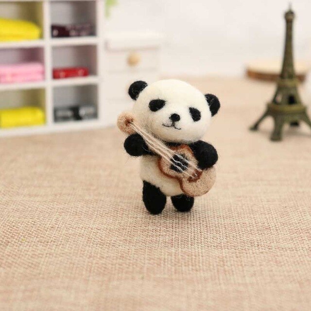 Lovely Cute Panda Wool Needle Felting Toy Wool Fel... – Grandado