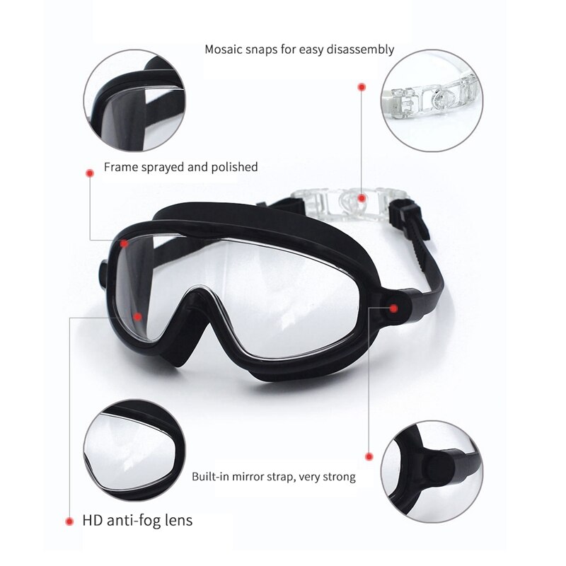 2Pack Kids Swim Goggles Wide Vision Swimming Goggl... – Grandado