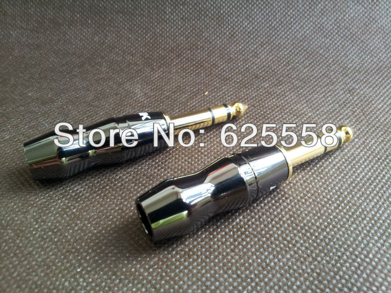 1 pair GOLD PLATED 6.3mm 1/4" STEREO AUDIO JA... – Vicedeal