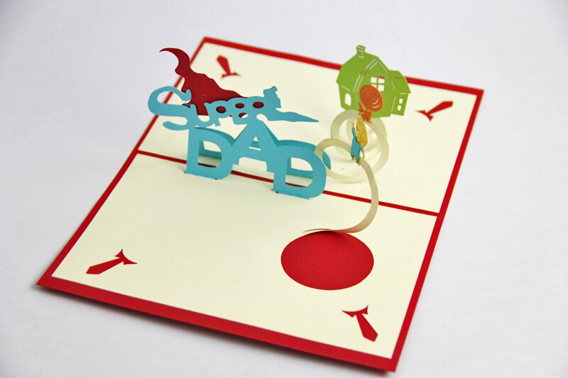 The super dad card/3D kirigami card/ handmade gree... – Grandado