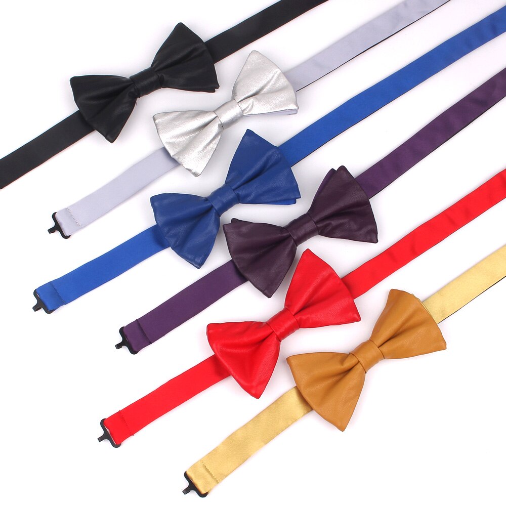 Heren vlinderdas casual pu leren vlinderdas voor m... – Vicedeal