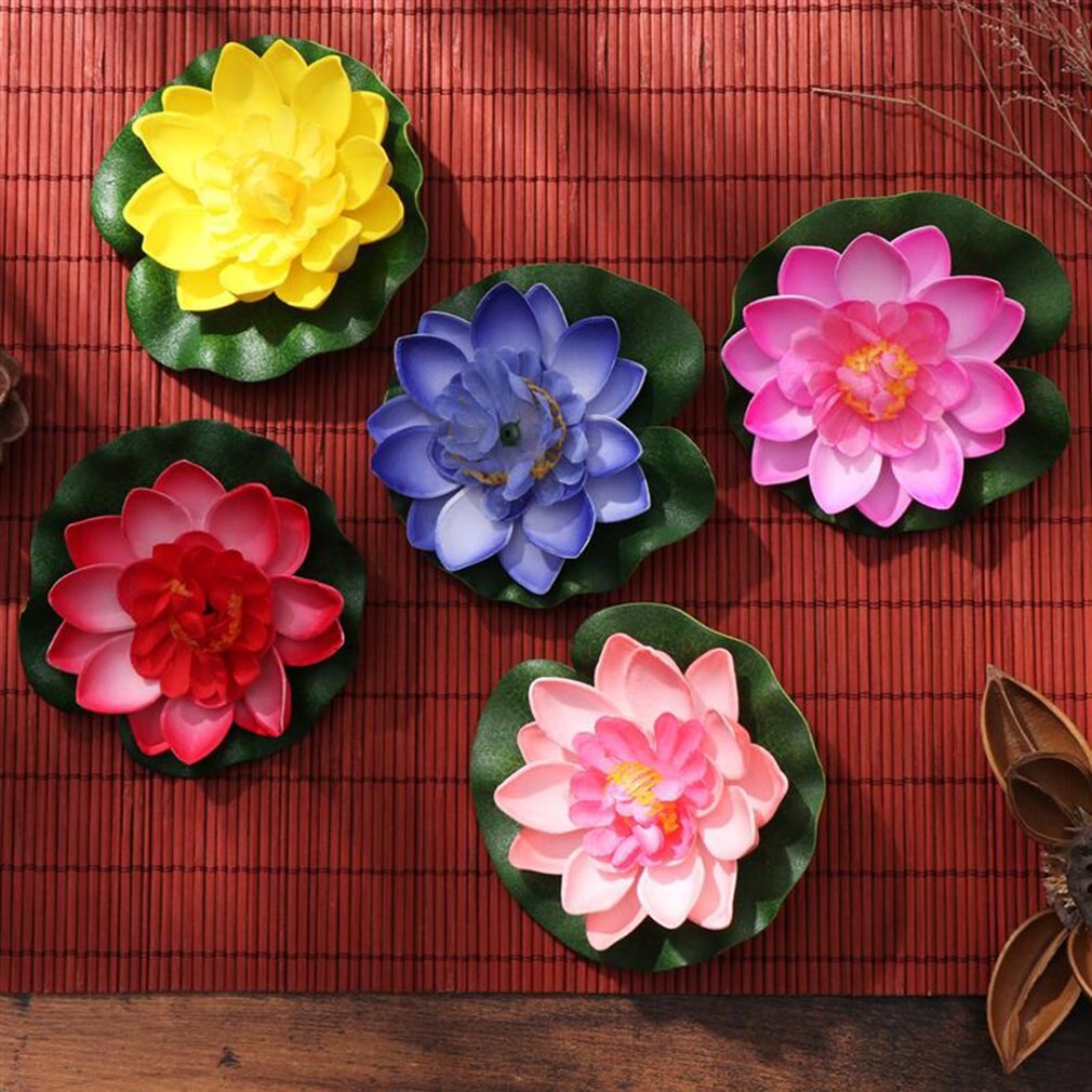 5pcs Artificial Floating Water Lily Eva Lotus Flow... – Vicedeal