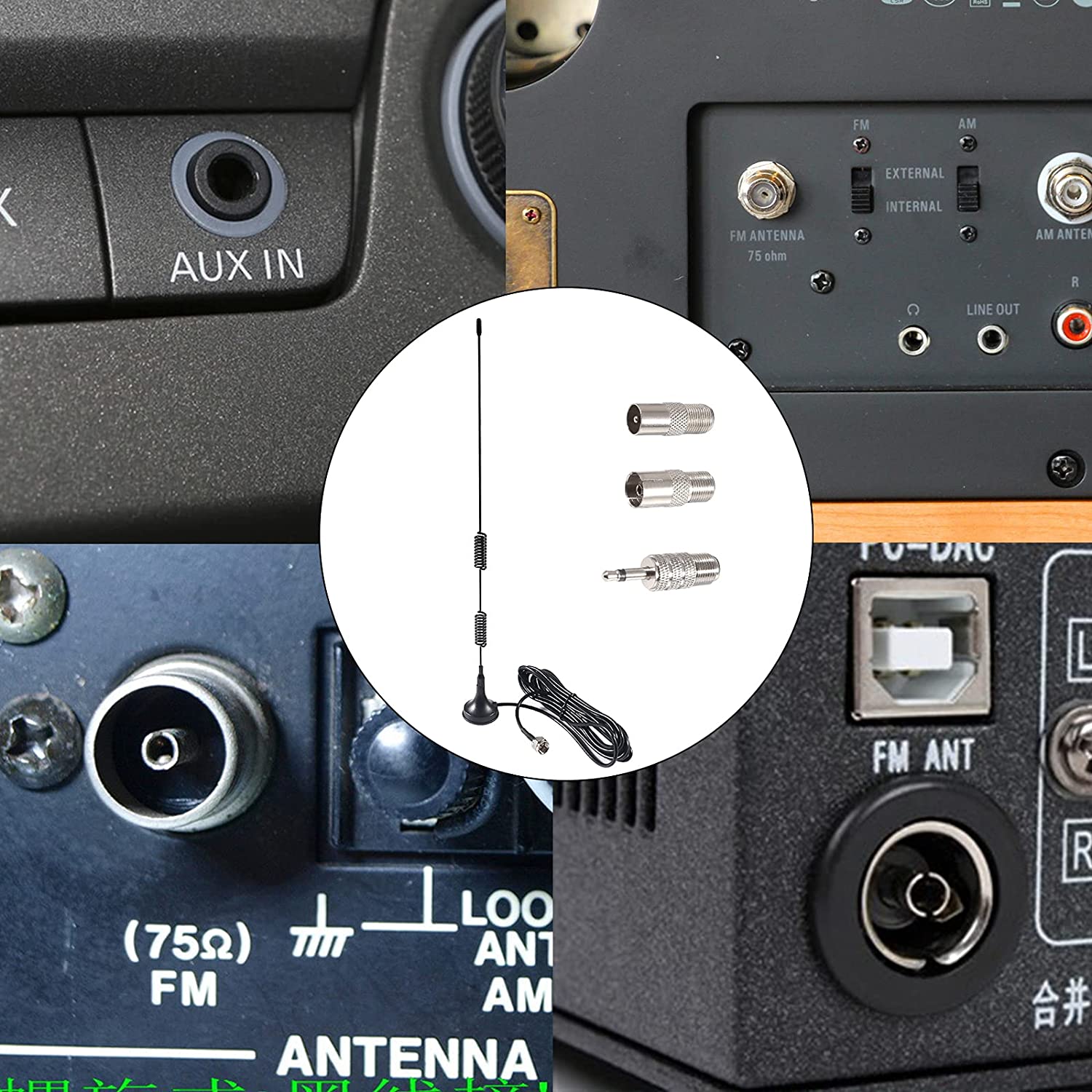 Fm-antenne magnetisk base fm-radioantenne til inde... – Grandado