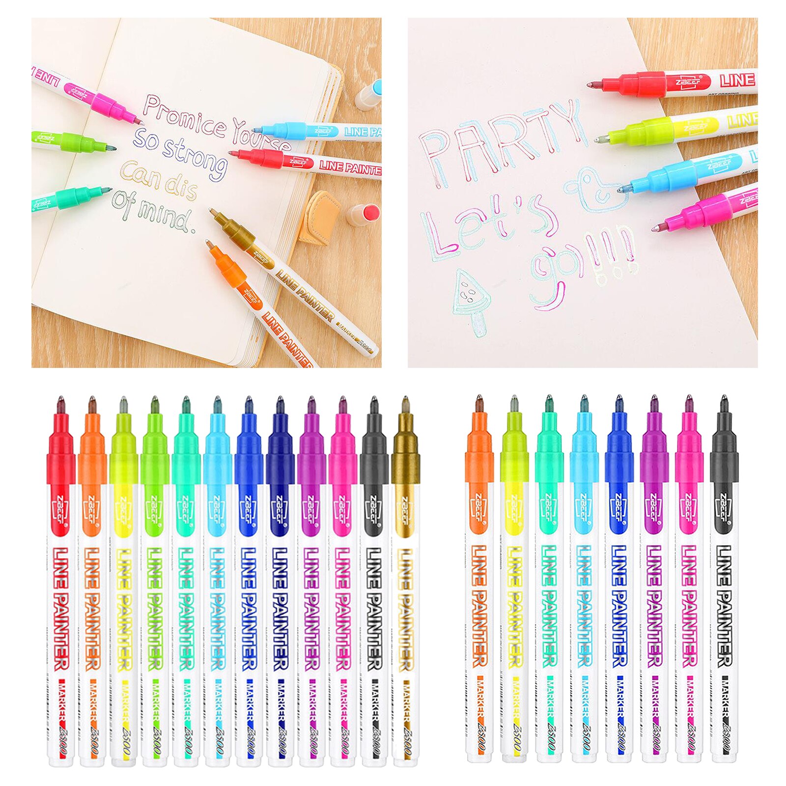 Premium Outline Marker Pen 0.7 Mm Poster Glitter M... – Vicedeal