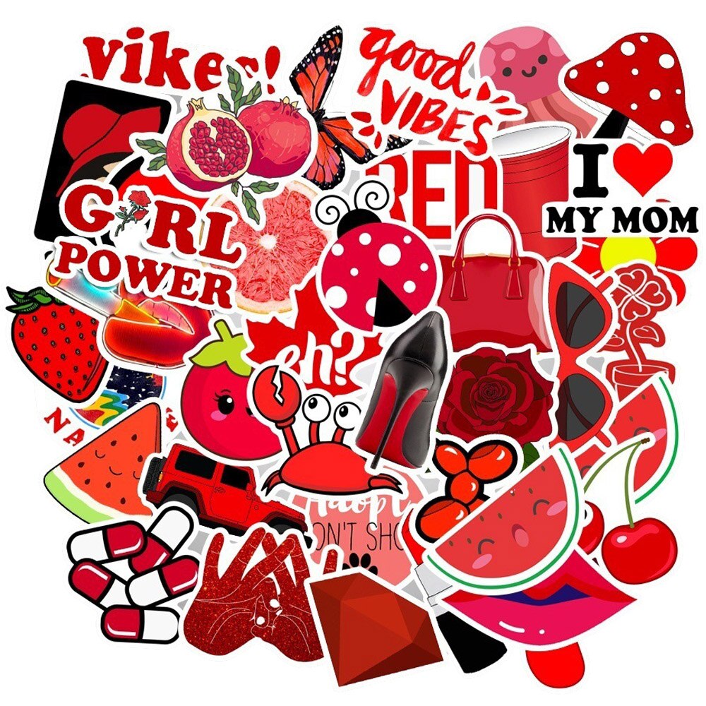 50 Pcs Eenvoudige Meisjes Vsco Sticker Pack Waterd... – Grandado