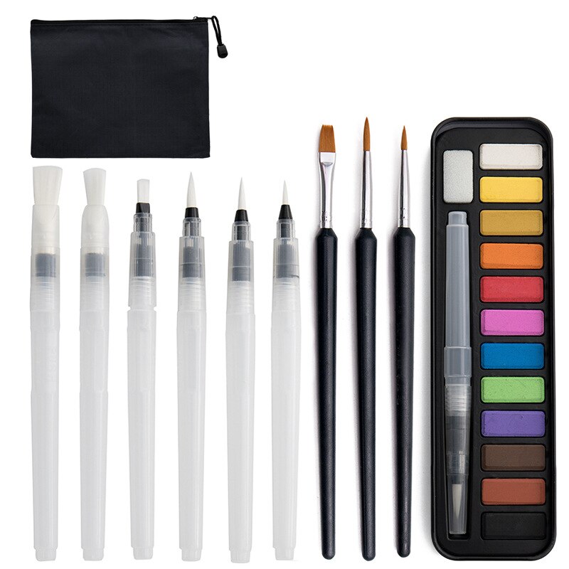 25 Delige Set Effen Aquarel Verf Set Met Water Kle... – Vicedeal