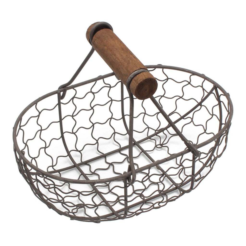 Durable Iron Bread Basket Antique Metal Storage Ba... – Grandado