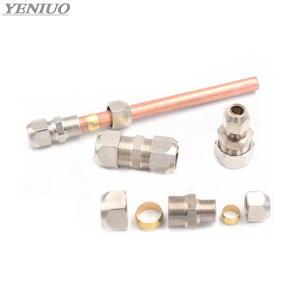 Compression Ferrule Tube Fitting 4-16mm Brass Pipe... – Grandado