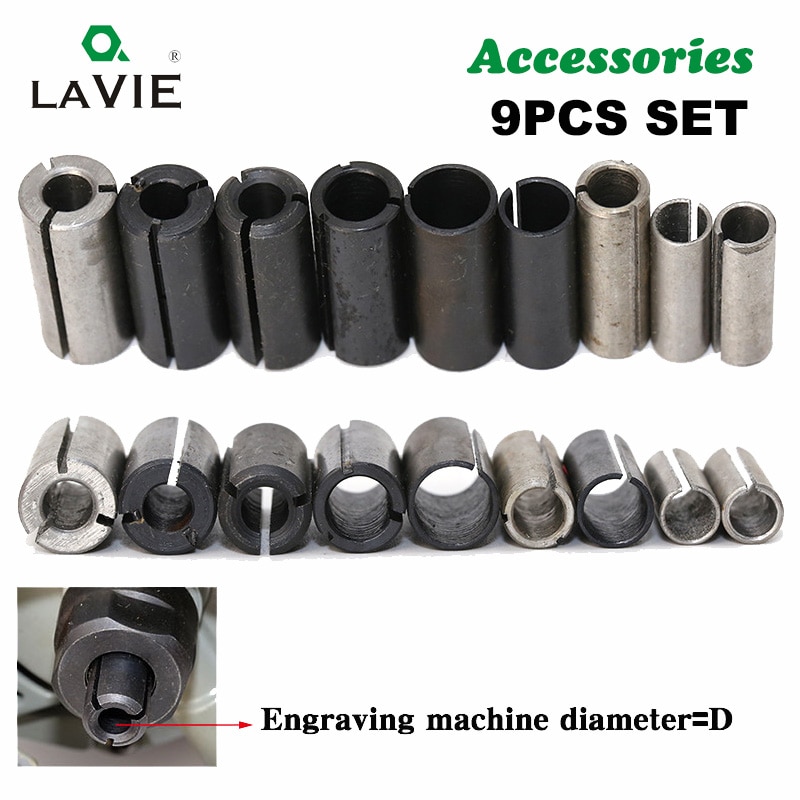 LA VIE 9pcs Hoge Precisie Adapter Collet CNC Route... – Grandado