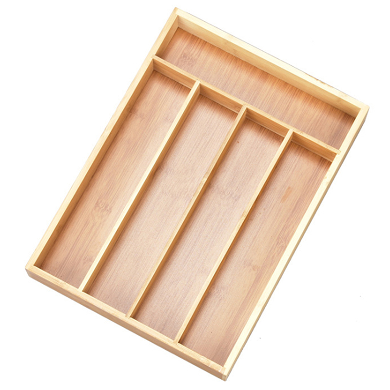 Bamboo Cutlery Drawer Partitioned Drawer Type Orga... – Grandado