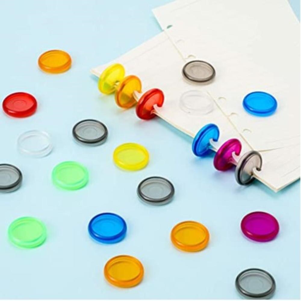 100 Pieces Plastic Mini Discs Multicolor Binding R... – Vicedeal