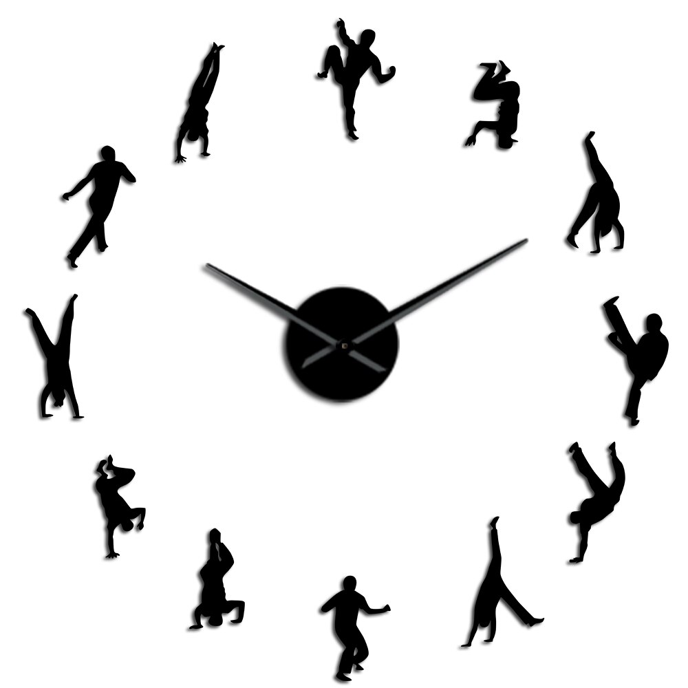 Capoeira Art Large Diy Wall Clock Brazilian Martia... – Grandado