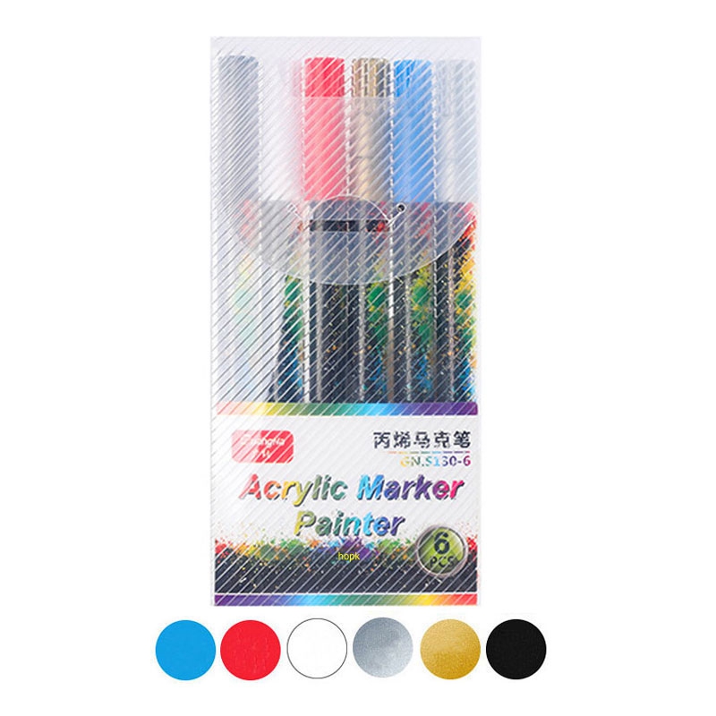 12/18/24/36 Kleuren Acryl Verf Marker Pen Permanen... – Vicedeal