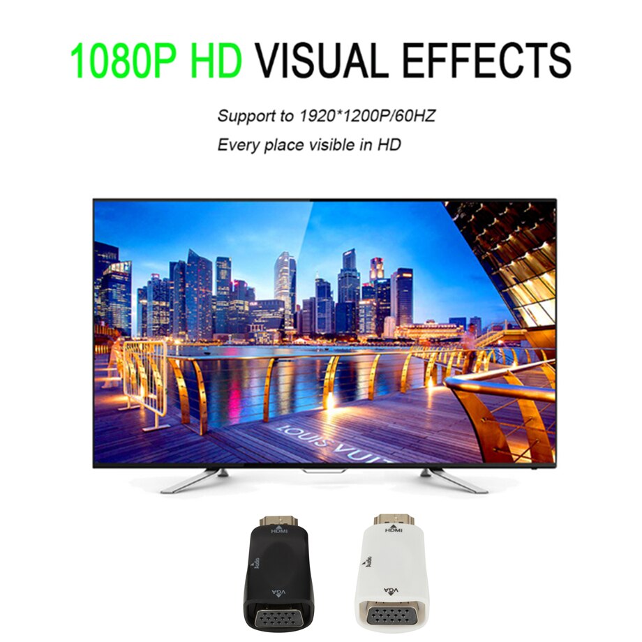 PzzPss HD 1080P HDMI to VGA Adapter Male to Female... – Vicedeal