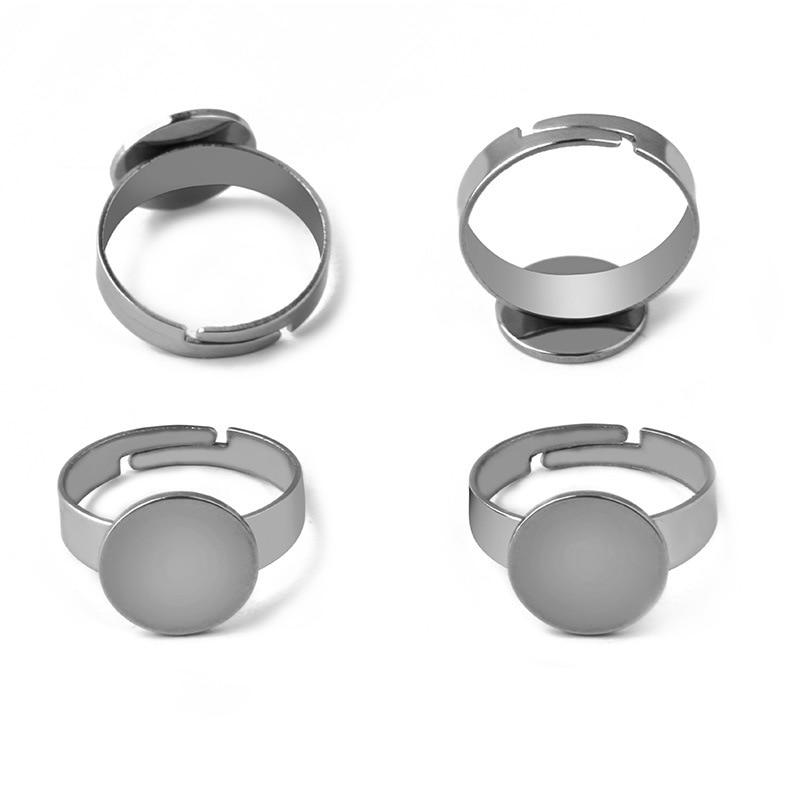 20pcs Stainless Steel Ring Blank Flat Back Fit 8MM... – Grandado