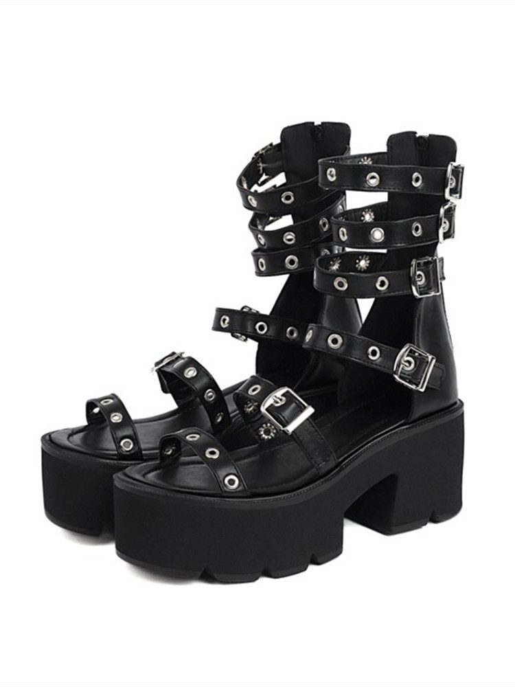 Street Sandals Platform Shoes Thick-soled Sandals ... – Grandado
