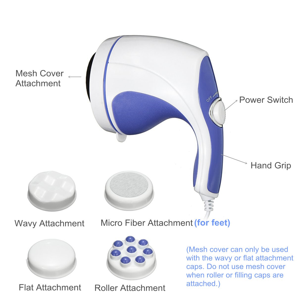 220V Elektrische Handheld Körper Massager Zurück S... – Grandado