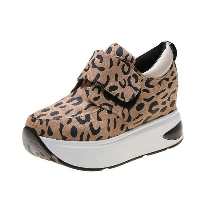 Platform Women Shoes Leopard Velcro Platform Wedge... – Grandado