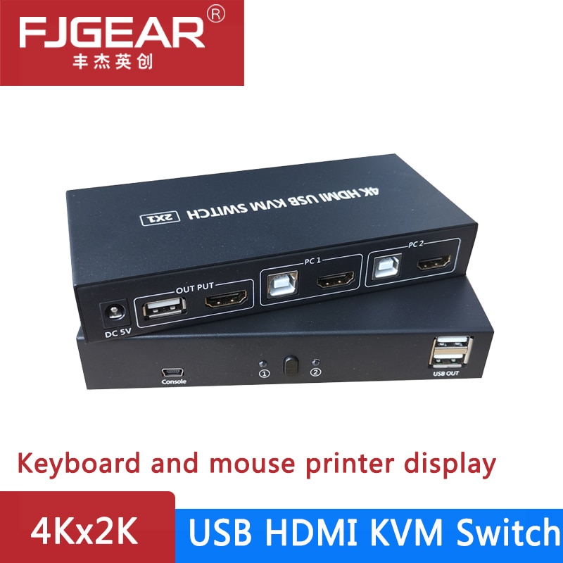2 Port kvm switch 4k hdmi KVM switcher computer ho... – Grandado