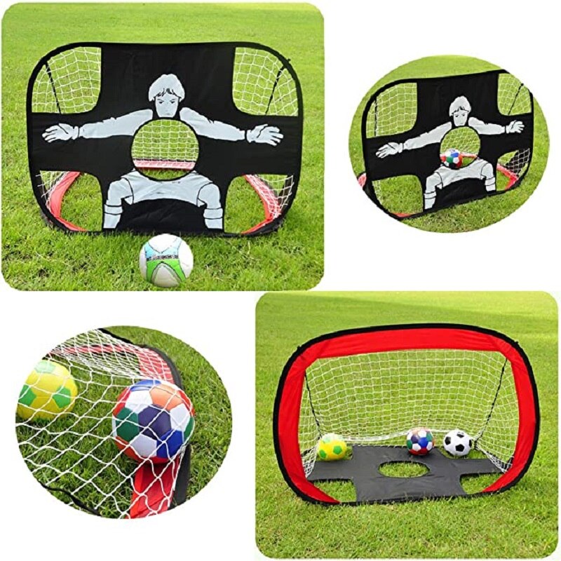 WISHOME 2in1 Kids Folding Soccer Football Goal Net... – Grandado