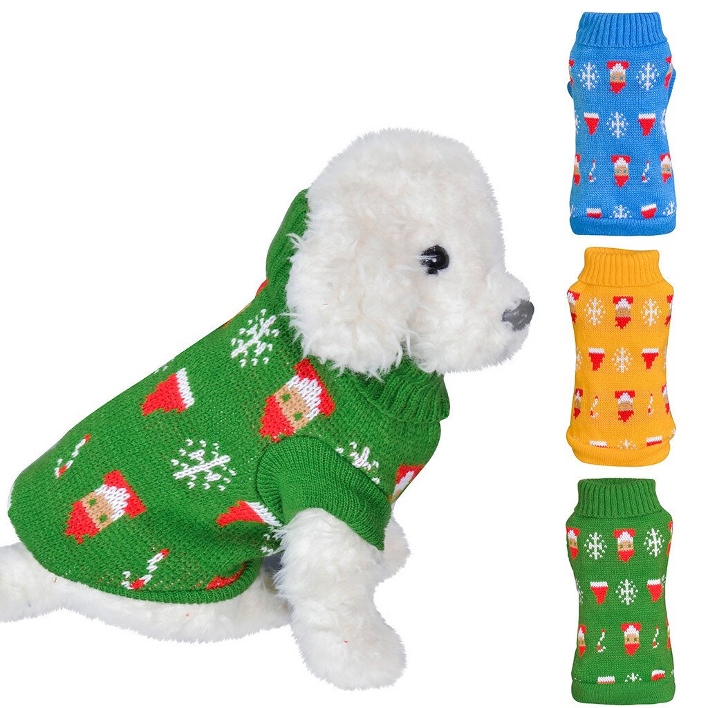 Pet Dog Cat Winter Warm Turtleneck Christmas Sweat... – Vicedeal