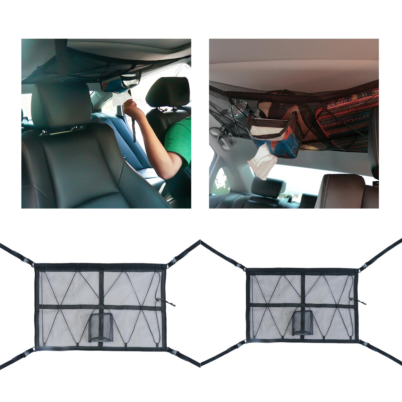 Car Roof Ceiling Cargo Net Pocket Double Layer Int... – Vicedeal
