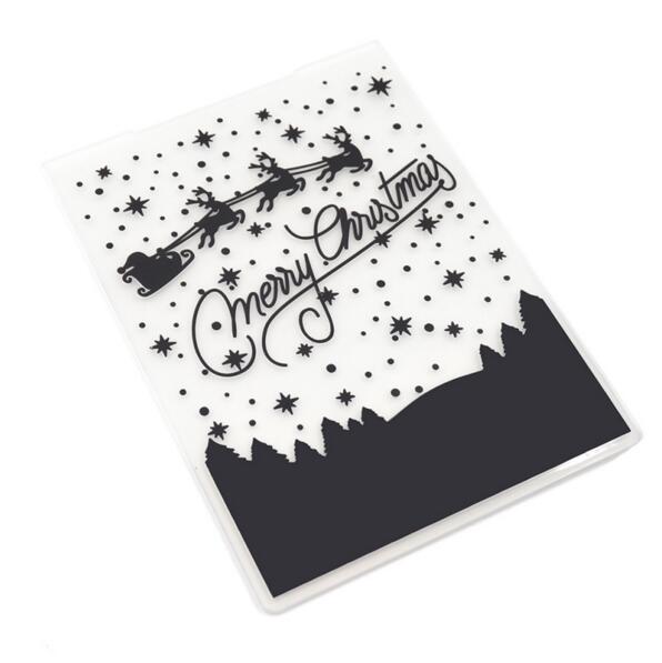 Merry Christmas Plastic Embossing Folder For Scrap... – Grandado