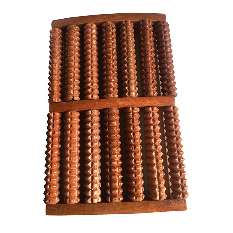 Seven Rows Solid Wooden Roller Foot Massager Pedic Vicedeal 8425