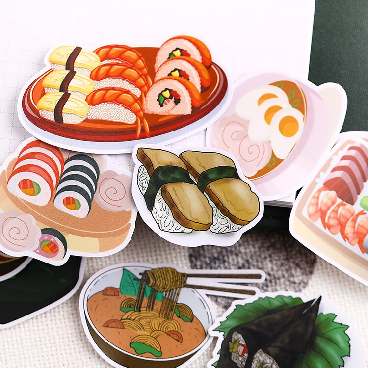 26PCS Sushi noodles stickers handsom Paper Lable S... – Grandado