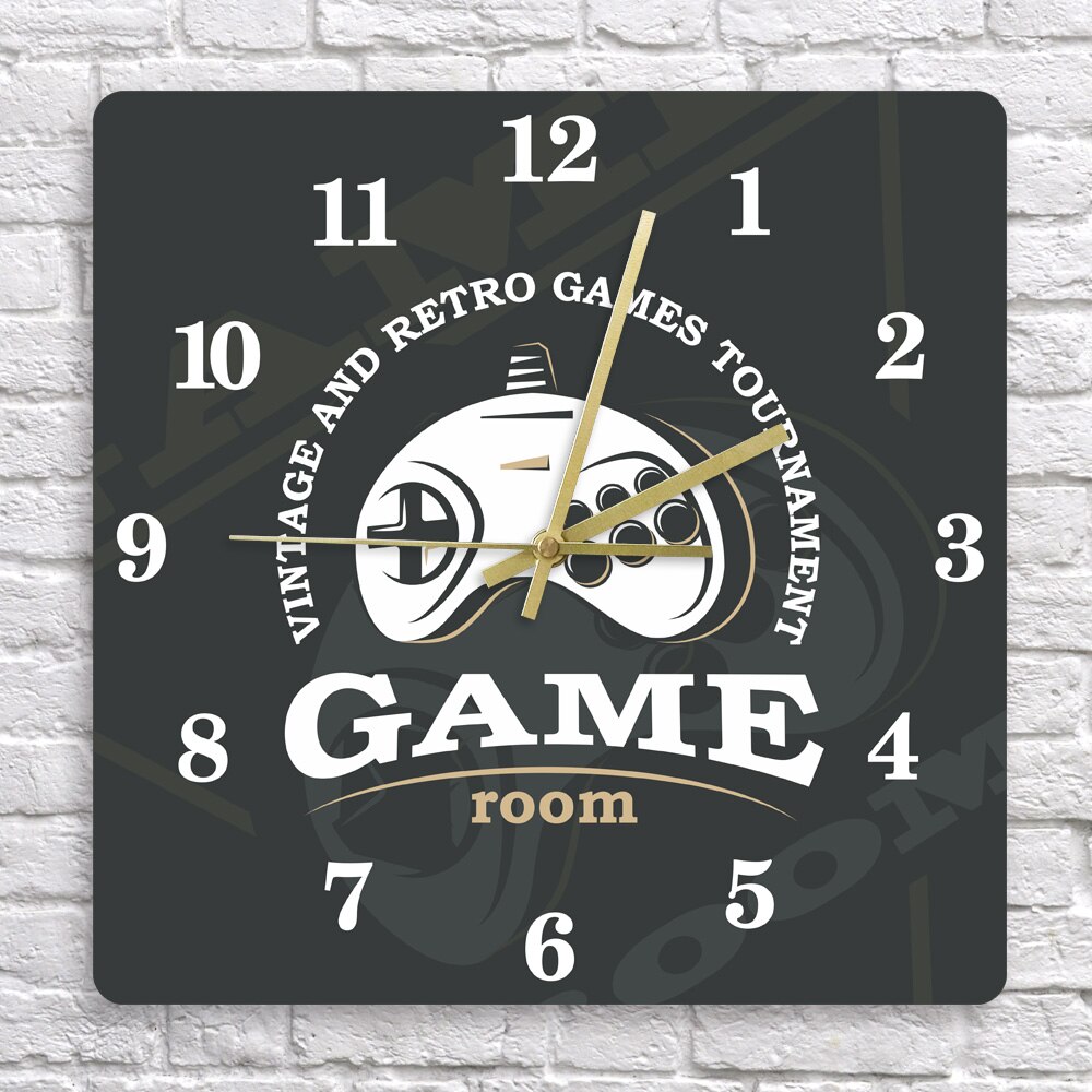 Vintage Gamepad Quartz Mute Wall Clocks Game Room ... – Grandado