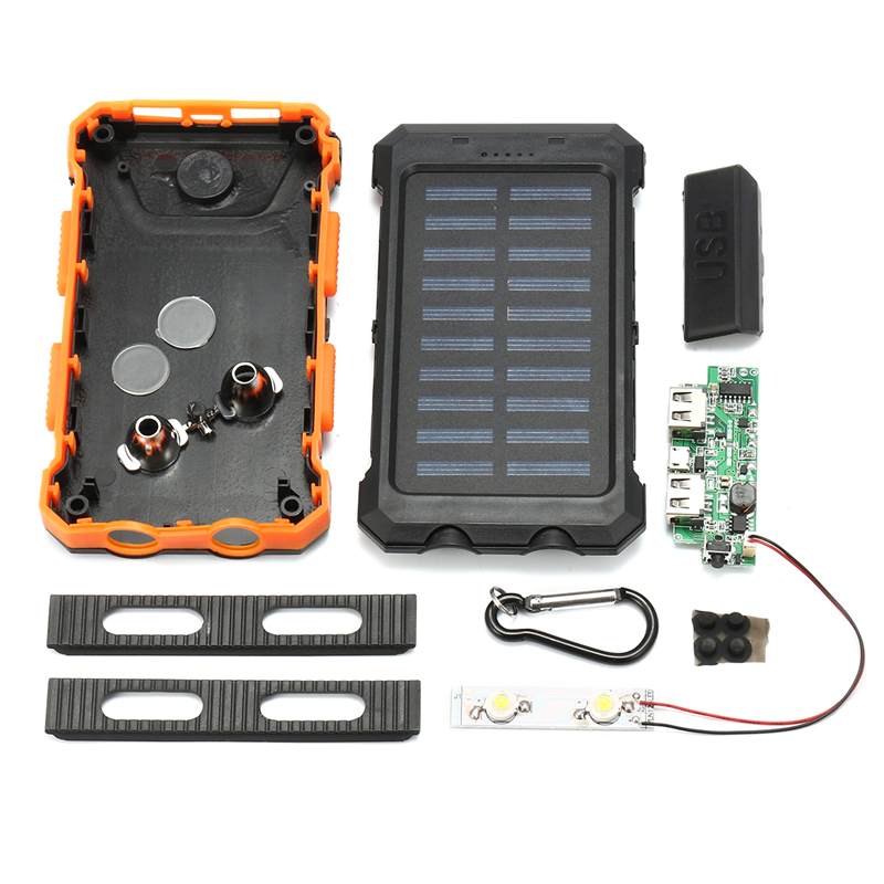 20000mAh Dual USB DIY Solar Powered Bank Case Kit ... – Vicedeal