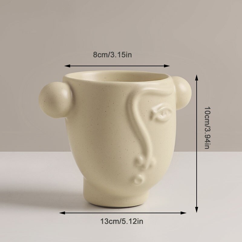 Ceramics Human Face Mug Large-capacity Coffee Milk... – Grandado