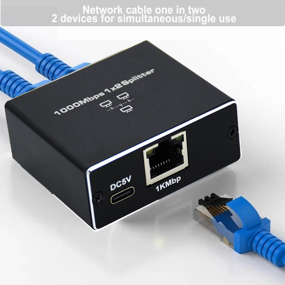 Network Splitter Ethernet Splitter for 2 PC laptop... – Grandado