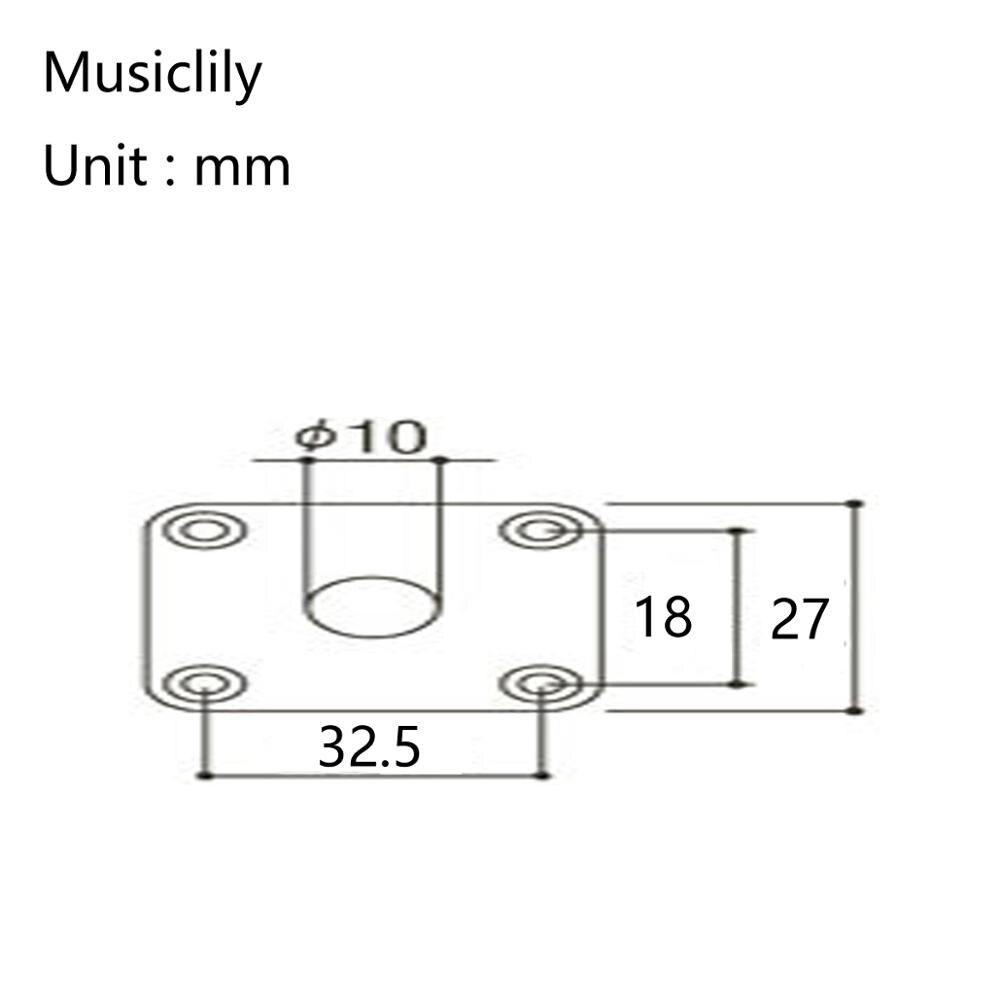 Musiclily Pro Plastic Gebogen Jack Plaat Rechthoek... – Vicedeal