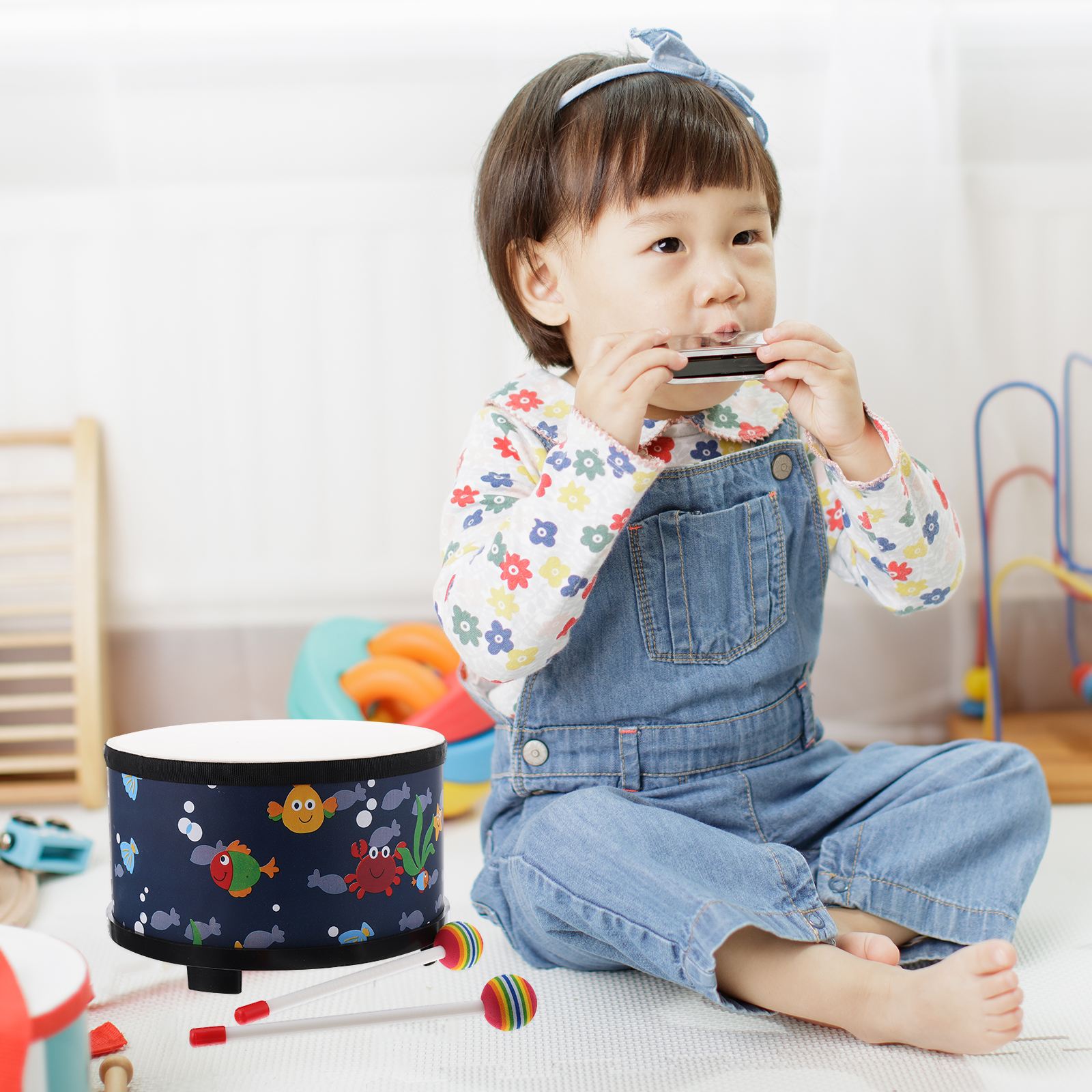 Early Educational Musical Instrument Drum Kids Bea... – Grandado