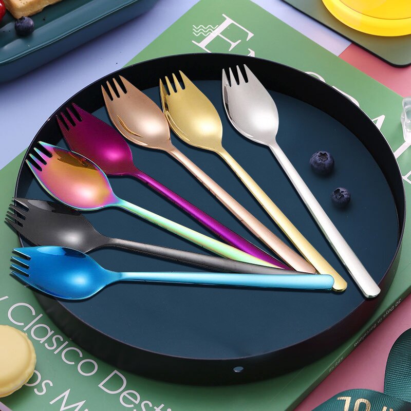 Goud Salade Lepel Vork Salade Lepel 304 Roestvrij ... – Vicedeal