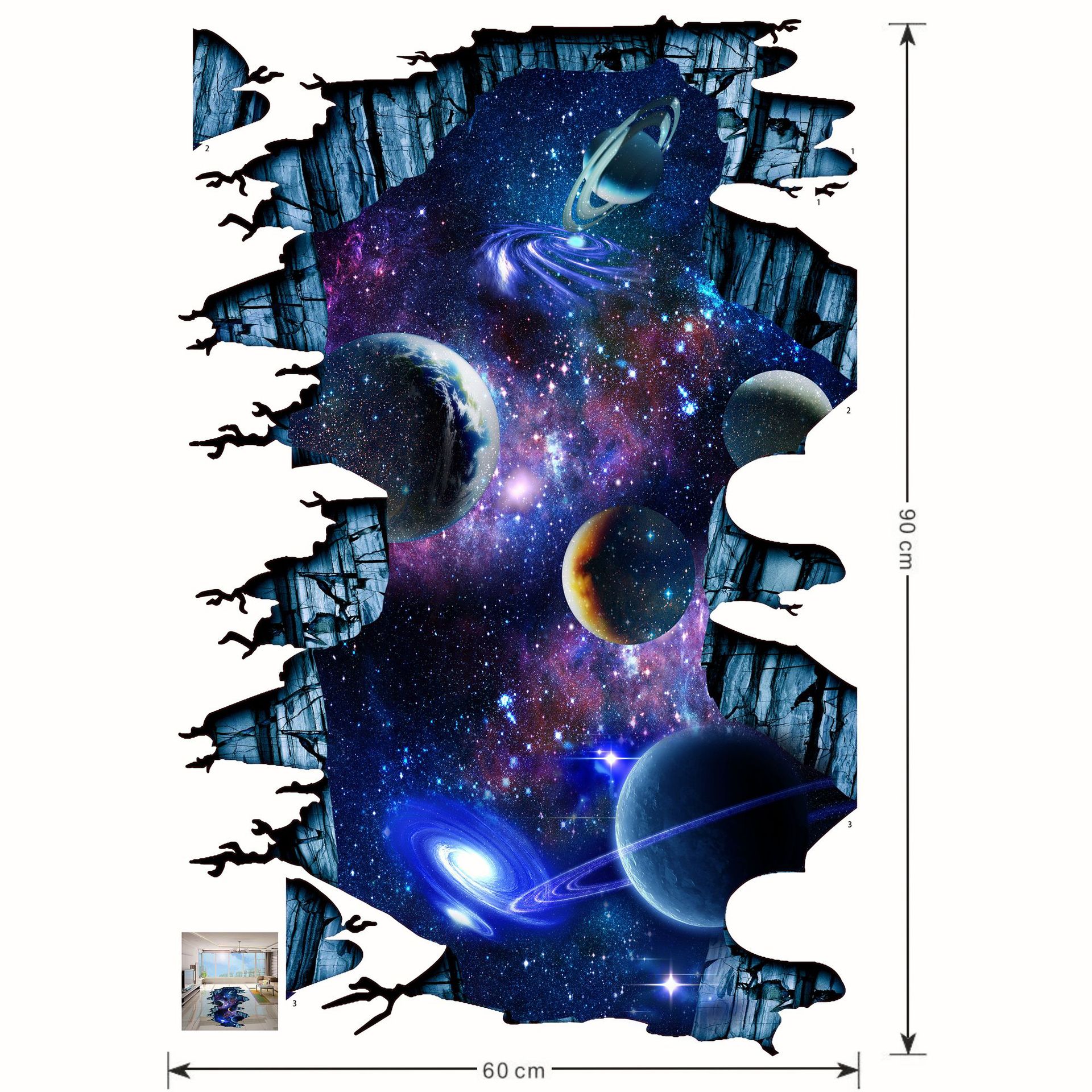 3D Simulation Stickers Space Universe Series Ocean... – Grandado