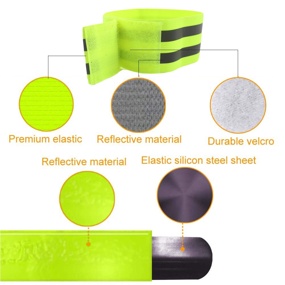 4 pcs Reflective Strips Warning Bike Safety Bicycl... – Grandado