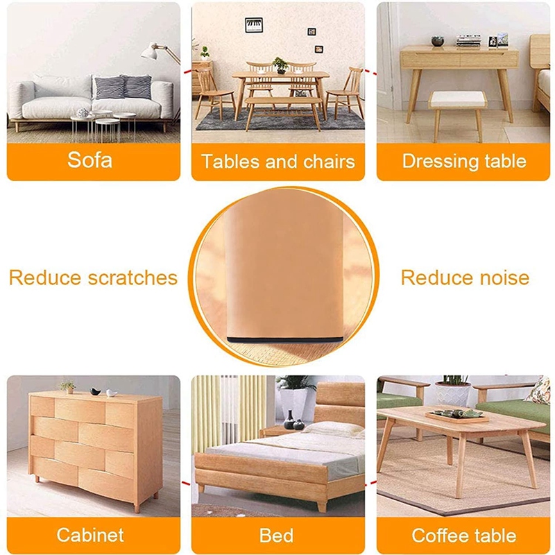 16Pc Furniture Glides Rectangle Furniture Sliders ... – Grandado