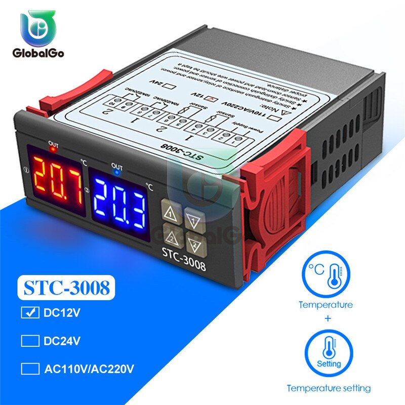STC-3008 Dual Digital Display Temperature Controll... – Grandado