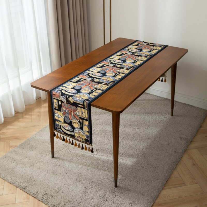 Nordic Light Luxury Table Runner Embroidered Jacqu... – Grandado