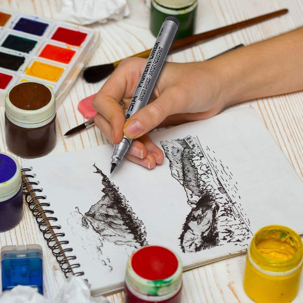 9pcs Black Micro-Pen Fineliner Ink Pen, Technical ... – Grandado